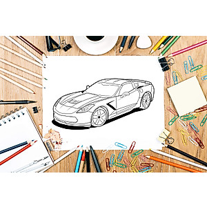 Dream Cars Coloring Book: A Collection of 40+ Cool Sports Cars, Supercars, and Classic Cars | Relaxation Coloring Pages for Kids, Adults, Boys, and Car Lovers