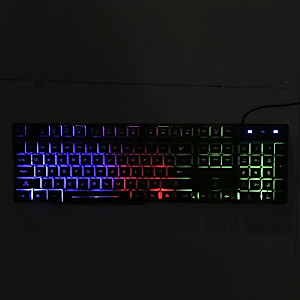 Janzoom USB Gaming Keyboard, 104 Keys Waterproof USB Computer Keyboard for Computer