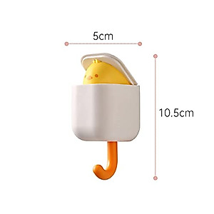 Cute Cat Hooks, Wall Mounted Adhesive Hook Coat Hooks, Cat Mouse Chick Bear Hooks for Coat Scarf Hat Towel Bag Wall Hanging Decorations