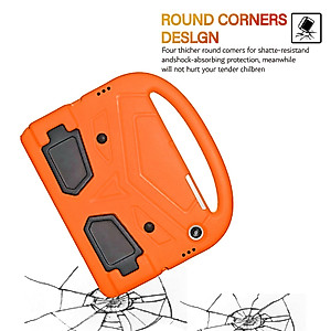 UUcovers Kids Case for Samsung Galaxy Tab A8 10.5 inch Tablet 2022 (SM-X200/X205/X207) Shockproof Handle Stand Lightweight Silicone Protective Kickstand Cover for Galaxy Tab A8 10.5 inch, Orange Bird