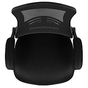 Pemberly Row Contemporary Mid-Back Mesh Office Chair in Black