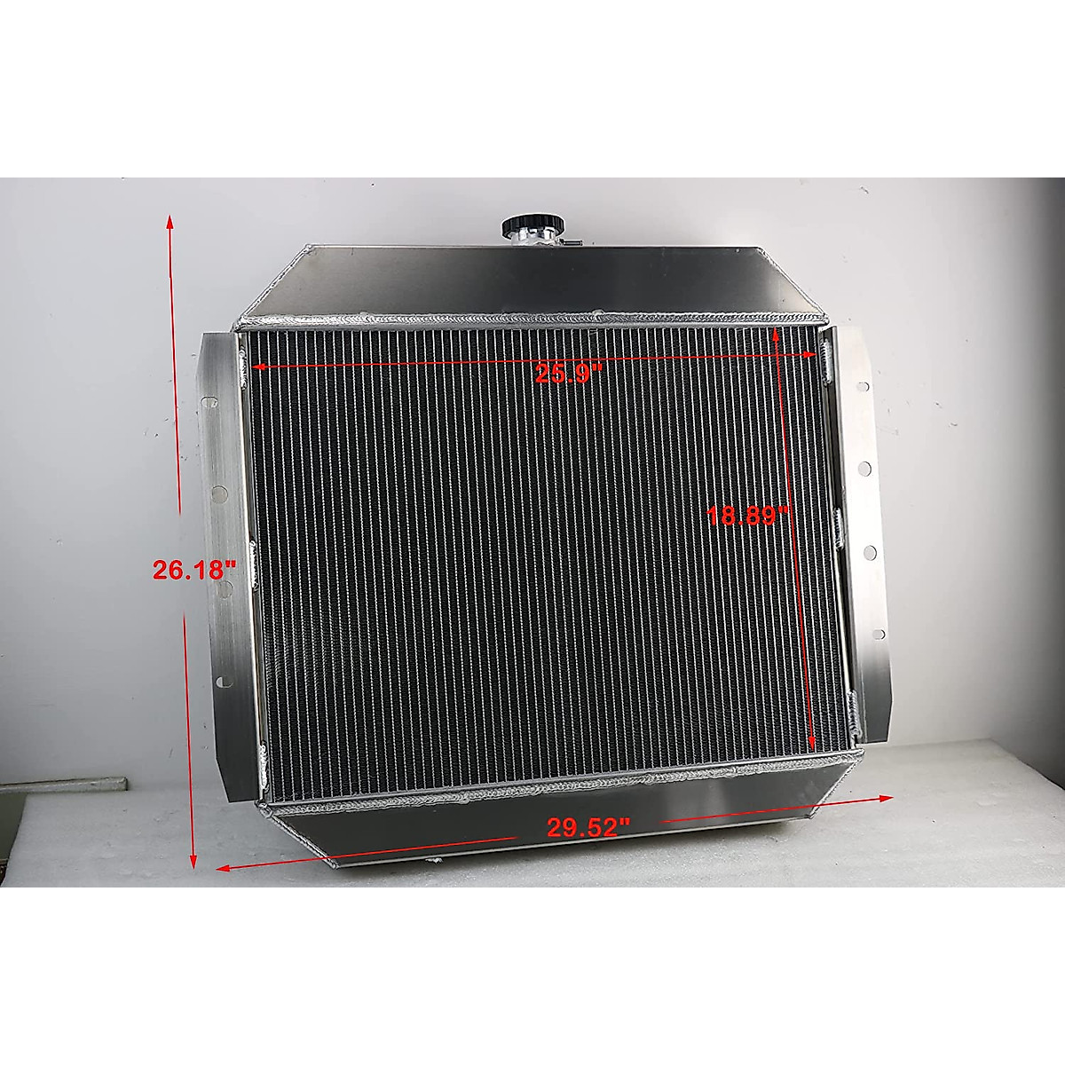 COOLINGBEST 4 Row Aluminum Radiator for 1966-1979 Ford Bronco F100 F150 F250 F350 F500 L6 V8 GAS Radiators 1967 1968 1969 1970 1971 1972 1973 1974 1975 1976 1977 1978