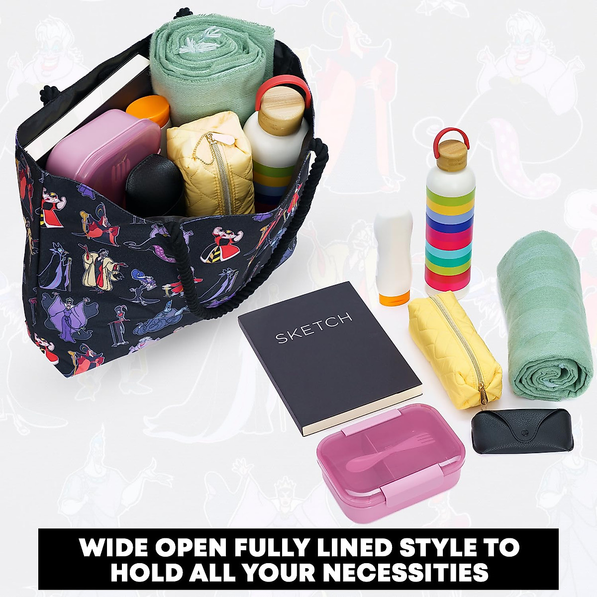 Disney Tote Bag Ursula Evil Queen Maleficent Cruella de Vil Jafar (Villains)