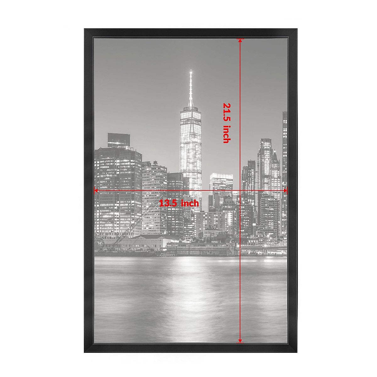 Annecy 14x22 Picture Frame Black（1 Pack）, 14 x 22 Picture Frame for Wall Decoration, Classic Black Minimalist Style Suitable for Decorating Houses, Offices, Hotels