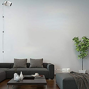 Jeasun 19ft Male to Female Micro USB Power Extension Cable - Ideal Replacement Cord for Powering Up Your Security Cameras,Ring Stick Up Solar Panel - White