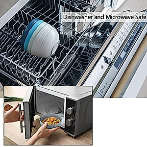 Homestockplus Cereal Bowls 24 OZ Microwave and Dishwasher Safe Bowl BPA-Free Eco-Friendly Bowl Sets Mixed Color for Cereal, Salad, Soup, Rice[Set of 8]