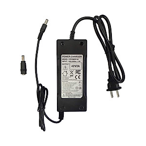 Abakoo 42V 2A Charger Power Supply Adapter for 36V 8Ah-15Ah Lithium Li-ion Battery Pack with DC 5.5 x 2.5mm/5.5 x 2.1mm