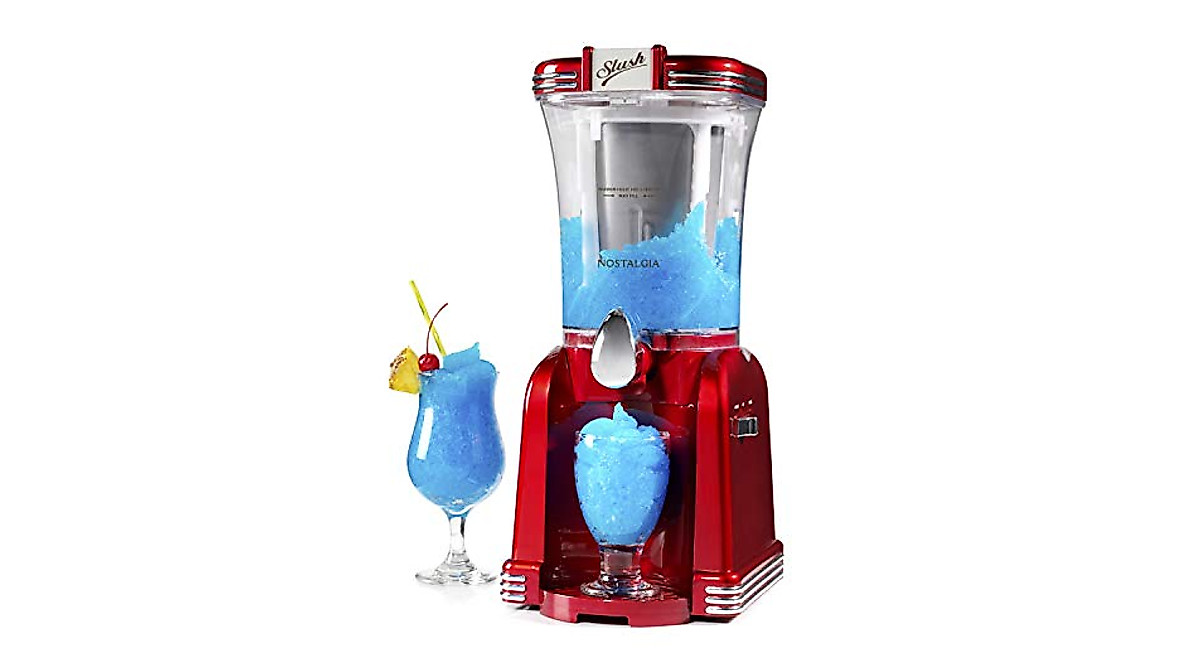 Nostalgia Classic Frozen Drink Maker 32oz Retro Red | Home Slushie Machine