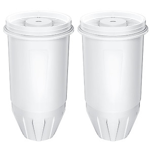 2-Pack ZR-017 Water Filter Replacement for Water Pitcher and Dispenser, 6-Stage Filter Replacement 0 TDS for Improved Tap Water Taste, Certified to Reduce Chlorine and Odor