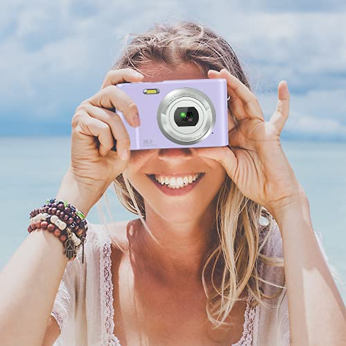 Digital Camera for Kids Boys and Girls - 36MP Children's Camera with 32GB SD Card，Full HD 1080P Rechargeable Electronic Mini Camera for Students, Teens, Kids(Purple)