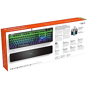 SteelSeries Apex Pro Mechanical Gaming Keyboard, Adjustable Actuation Switches, OLED Display, Red Switches, French AZERTY Layout