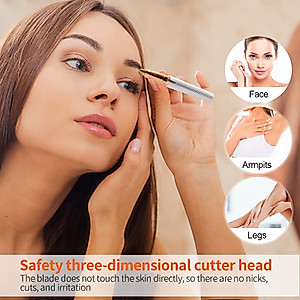 Flawless-Replacement Heads, Compatible with Finishing Touch Flawless Eyebrow Hair Remover Tool As Seen On TV, Perfect Touch and Smooth Finishing, Rose Gold (6Pcs), with Cleaning Brush & Case Storage