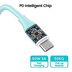 USB C Charger Cable [2-Pack 6ft] 60W Type C Charger Fast Charging, USB C to USB C Cable for iPhone 16 15 Pro Max Plus, Samsung S23/S22 Ultra, MacBook Air Pro 2020, iPad Pro