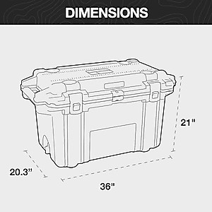 Pelican 70 Quart Elite Cooler (Dark Grey/Green)