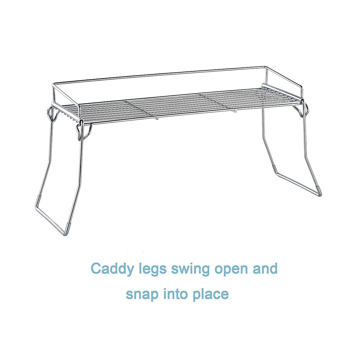 JUNCHU CHERRY Metal The Sink Vanity Organizer 2 Pack, Bathroom or Kitchen Sink Organizer, Feminine Products Organizer (2 Chrome)