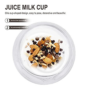 Clear Glass Mugs Clear Glass Dessert Bowls Ice Cream Mug Cups Champagne Flute Mimosa Glasses for Fruit Salad Snack Condiment Trifle Birthdays Weddings Parties Tulip Glass Easy to Clean