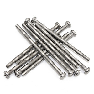 (50 pc) M3-0.5x50 mm Pan Head Phillips Machine Screws,18-8 Stainless Steel by Fullerkreg