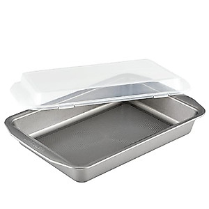 Circulon Total Nonstick Baking Pan With Lid / Nonstick Cake Pan With Lid, Rectangle - 9 Inch x 13 Inch, Gray