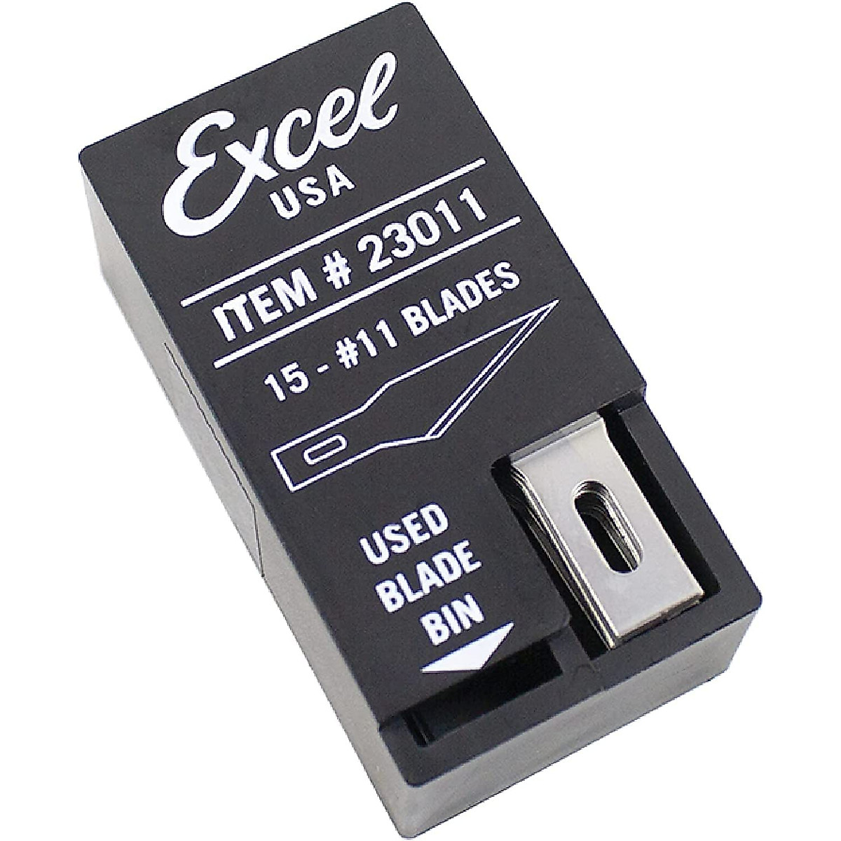 Excel Blades #11 Craft Knife Replacement Blades - Double Honed Blades for Craft Knife - Perfect for Trimming Wood, Plastic, Paper, Leather and More - Set of 15 with Dispenser