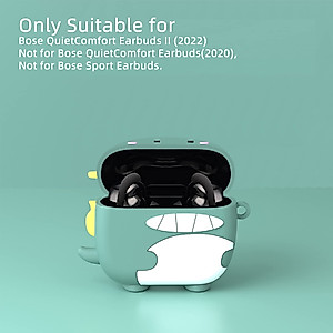 CASEVERSE Case for Bose QuietComfort Earbuds II/Bose QuietComfort Ultra, Cute 3D Silicone Cute Cartoon Dinosaur Protective Headphones Covers for Kids Girls Boys