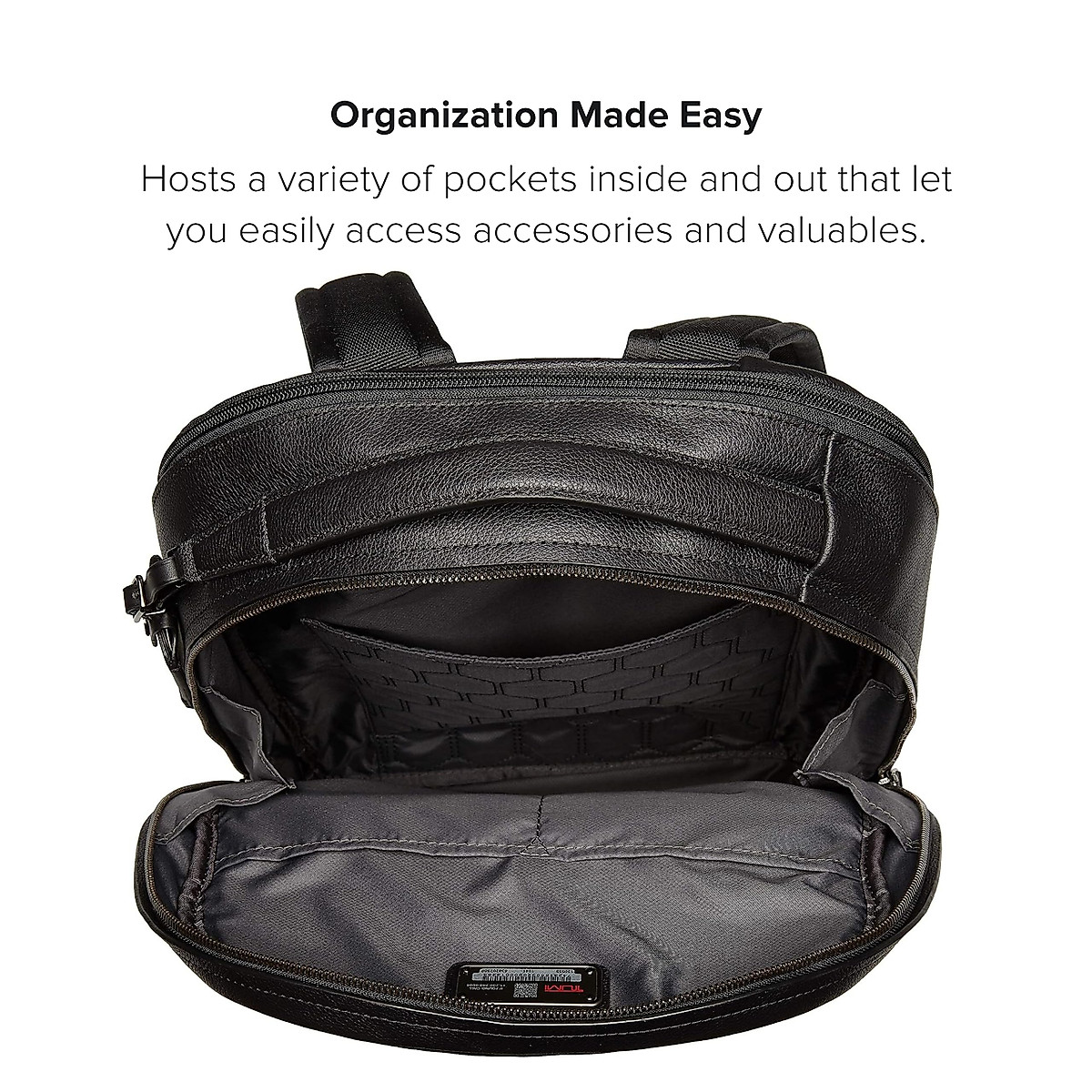 TUMI - Harrison Warren Leather Laptop Backpack - 15 Inch Computer Bag for Men and Women - Black