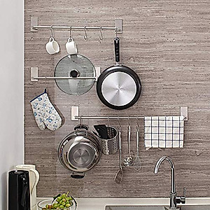 YourGift 10 Pack Heavy Duty S Hooks Black S Shaped Hooks Hanging Hangers Hooks for Kitchen, Bathroom, Bedroom and Office: Pan, Pot, Coat, Bag, Plants(10 Pack/Black/Small)