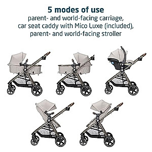 Maxi-Cosi Zelia™ Luxe 5-in-1 Modular - Baby Travel System Car Seat and Stroller, Infant Car Seat and Stroller Combo, Baby Car Seat and Stroller Combo in New Hope Tan
