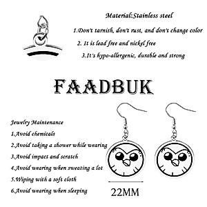 Owl House Fan Gift Hooty Keychain I Will Be Haunted by My Actions Forever (Earrings)