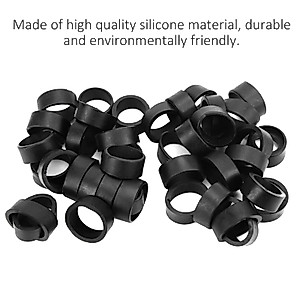VBESTLIFE 40pcs Fishing Rod Rings,Fishing Rod Ring Silicone Winding Check Decorating Ring Trim Adapter for Fishing Rod Building/Repairing/Maintaining(20MM) Fishing Tools and