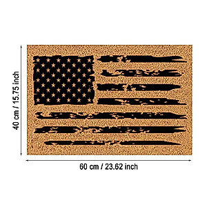 Indoor Front Door Mat Party In The Usa Coir Print Decoration Patriotic Mats for Outside Entry Welcome Independence Day 4Th of July Memorial Flag Hello,Summer Soft Oh My Stars Cute Absorbent Attractive