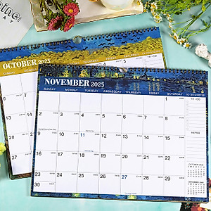 2023 Wall Calendar - Wall calendar 2023-2024, January 2023 - June 2024, 18 Months Wall Calendar, 14.6” × 11.4”, Twin-Wire Binding, Premium Paper, Blank Blocks - Art Paintings Design