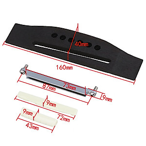 Yibuy 6 String Acoustic Guitar Rosewood Bridge & Saddle Nut & Adjustable Shaft Set