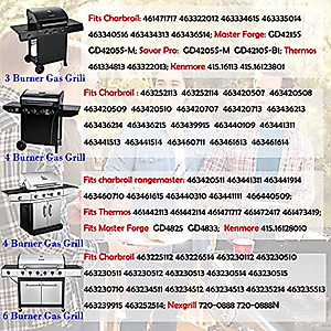 SUONA 14 5/8 Inch Gas Grill Replacement Parts for Charbroil 463622515 463440109 463461615 463420509 463441311 463461613 Master Forge GD4833 Thermos Heat Shield Plates Tent Flame Tamer 4-Pack PT-72-4