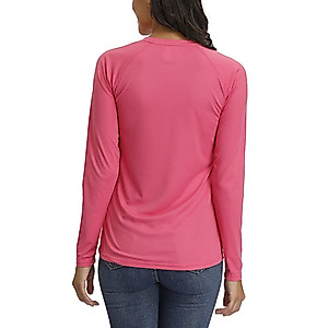 Women's UPF 50+ UV/Sun Protection Long Sleeve T-Shirt(2XL,Pink)