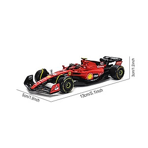 HTLNUZD Bburago 2023 1/43 SF23#55 Racing Model Car for F1 Scuderia Ferrari 1:43 SF23#55 Sainz Alloy Car Die Cast Car Model Adult Gift (Hardbound Version)
