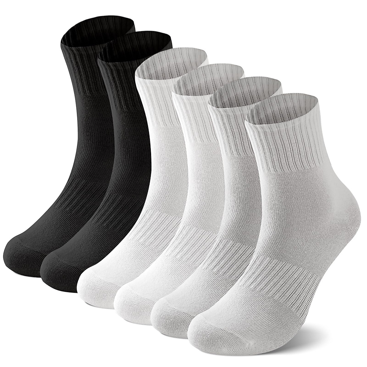 BISOUSOX Boys Socks 10-12 Years Old White School Dress Socks 6-8 8-10 Kids Athletic Socks Christmas Gift
