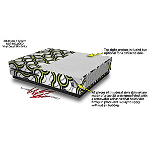 WraptorSkinz Decal Vinyl Skin Wrap Compatible with Xbox One S Console and Controllers - Locknodes 01 Sage Green