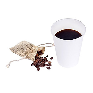 TashiBox White Hot Drink 120 Count - 12 Oz Disposable Paper Coffee Cups