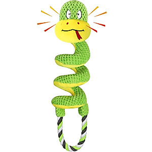 Letsmeet Squeaky Dog Toys for Large Dogs, Interactive Tug of War Puppy Toys with Pull Rope, Stuffed Pet Dog Toys with Soft Fabric Suitable for Small, Medium and Big Dogs