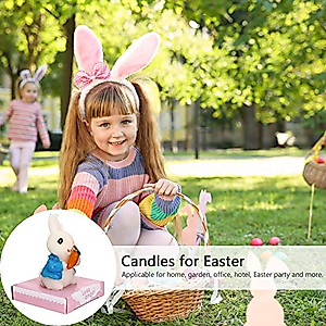 KESYOO Miniature Bunny Rabbit 2pcs Bunny Candle Rabbit Cake Candle Easter Party Bunny Rabbit Decorations Spring Animal Figurine Spring Animal Table Centerpiece Scented Soy Tealights