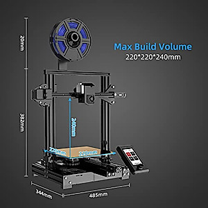 Voxelab Upgraded Aquila X3, FDM 3D Printer 25-Point Auto Leveling and Removable Magnetic PEI Steel Platform, Speed up to 200mm/s, 220×220×250mm Printing Size (Aquila S2)