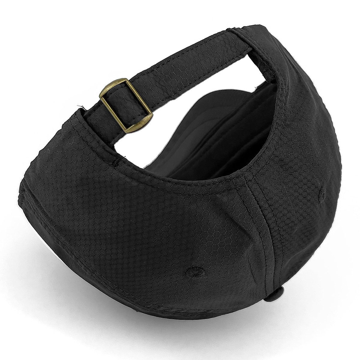 Rayna Fashion womens Structured Short Bill Quick Dry Brim Trucker Baseball Dad Cap, Black, X-Large