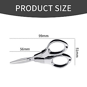 2Pcs Folding Scissors Travel safe portable small stainless steel telescopic cutter Telescopic Cutter Used for Home Office, Safety Portable Travel Trip Scissors