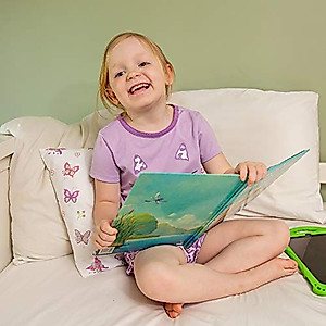 BB MY BEST BUDDY Toddler Kids Pillowcase for Boys and Girls - Butterfly/Butterflies 13 x 18 - shrinks to fit - 100% Cotton - Naturally Hypoallergenic and Soft - Designed in USA - Machine Washable