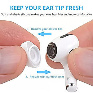 Ear Tips Compatible with AirPods Pro Tip,YINVA 4 PCS Replacement Silicone Tips Updated(M)