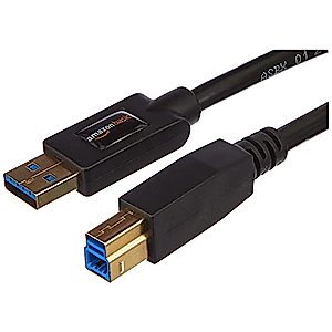 Amazon Basics USB 3.0 Cable - A-Male to B-Male Adapter Cord - 6 Feet (1.8 Meters) compatible with Personal Computer