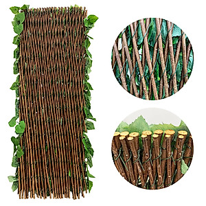 Expandable Fence Privacy Screen for Balcony Patio Outdoor,Decorative Faux Ivy Fencing Panel,Artificial Hedges (Single Sided Leaves)…2