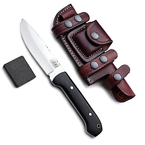 GCS Handmade Micarta Handle D2 Tool Steel Tactical knife Hunting Knife Camp Knife with leather sheath Full tang blade designed for Hunting & EDC GCS 108