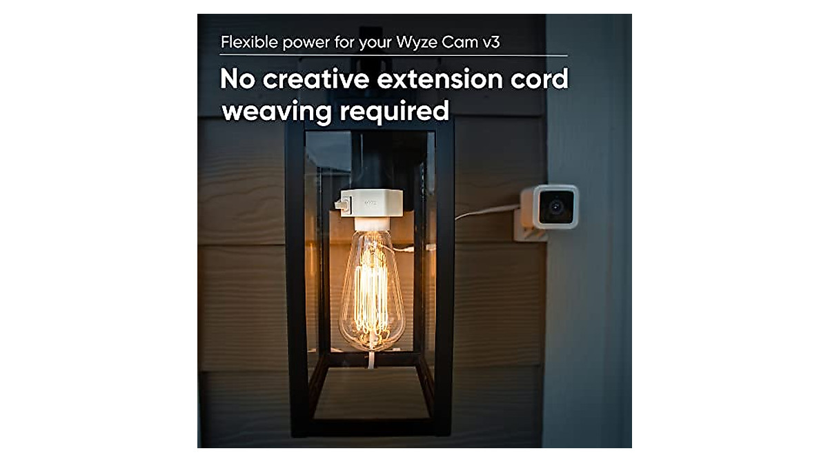 Wyze Lamp Socket Power Adapter for Wyze Cam v3 – Easy Smart Security