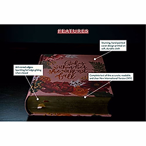 NIV, Artisan Collection Bible, Cloth over Board, Pink Floral, Designed Edges under Gilding, Red Letter, Comfort Print